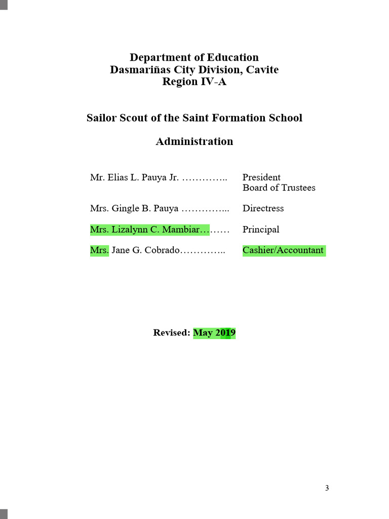 Sailor Scout Handbook - Revised 2025 | PDF | Schools | Teachers