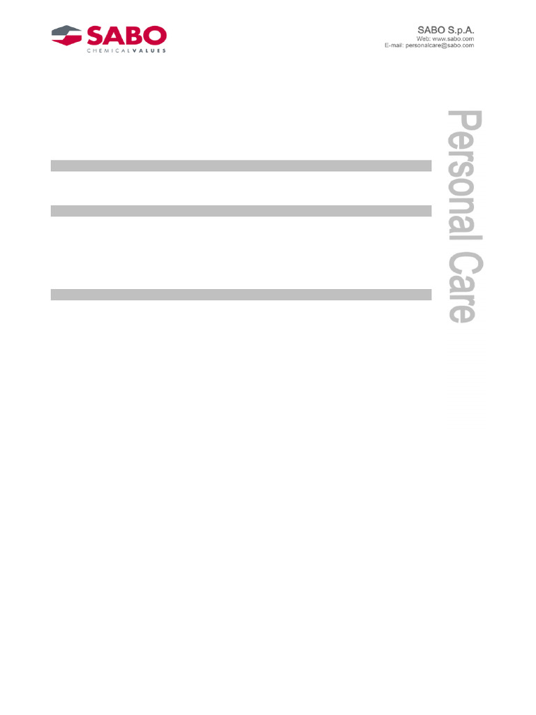 SABOSORB MLE MB Product Specifications | PDF