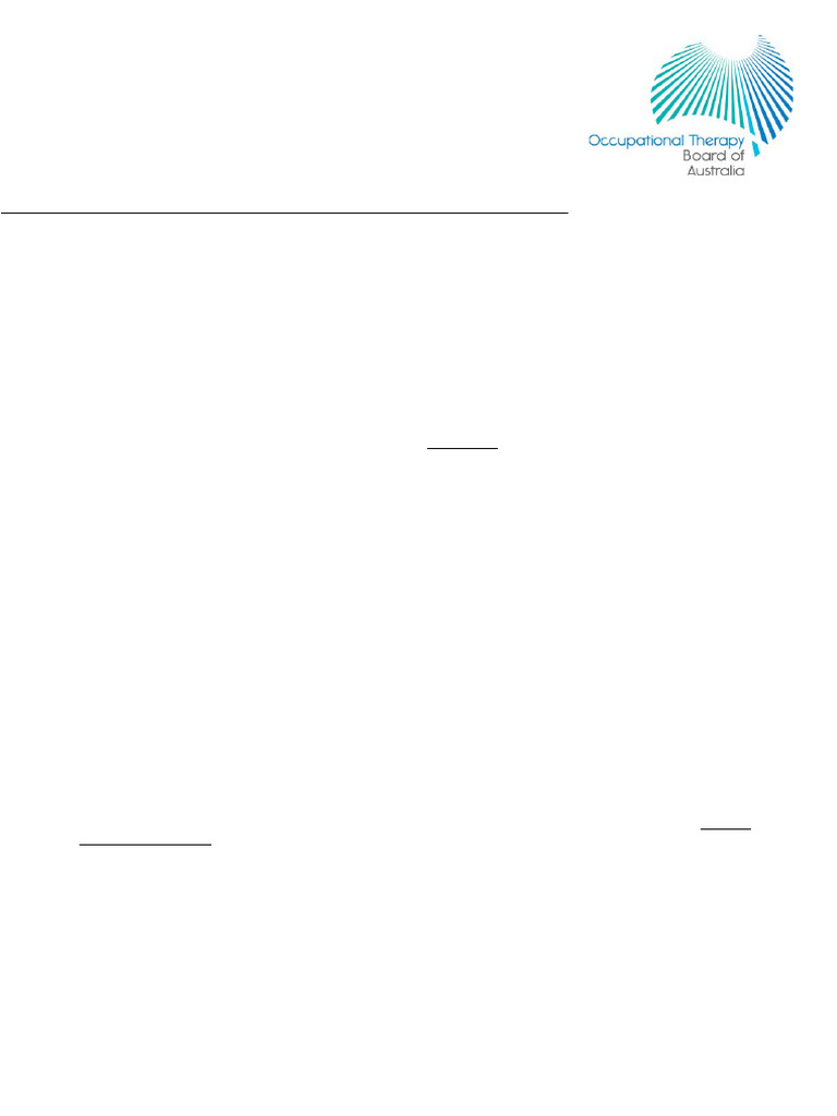 Occupational Therapy Board Codes And Guidelines Supervision 1991