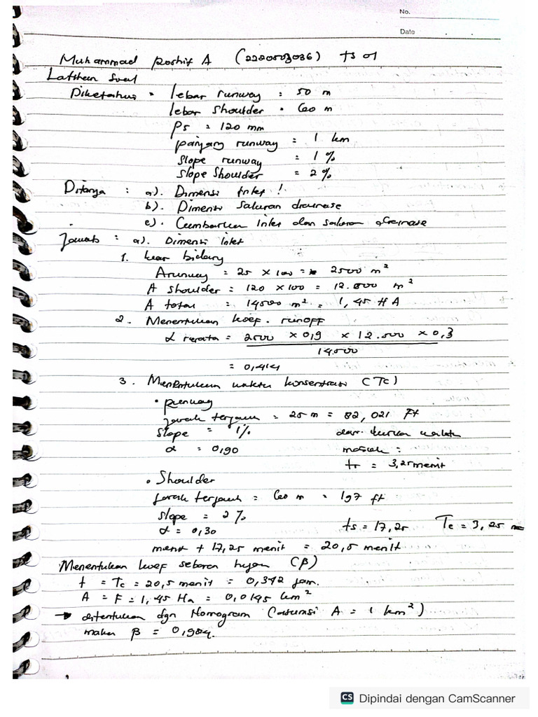 2220503036_Muhammad Roshif A_ Drainase Lapter | PDF