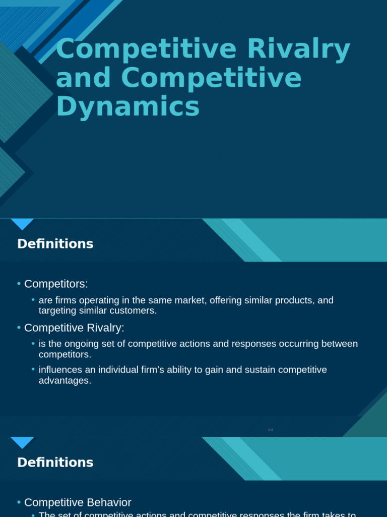 Competitive Rivalry and Competitive Dynamics | PDF | Competitive ...