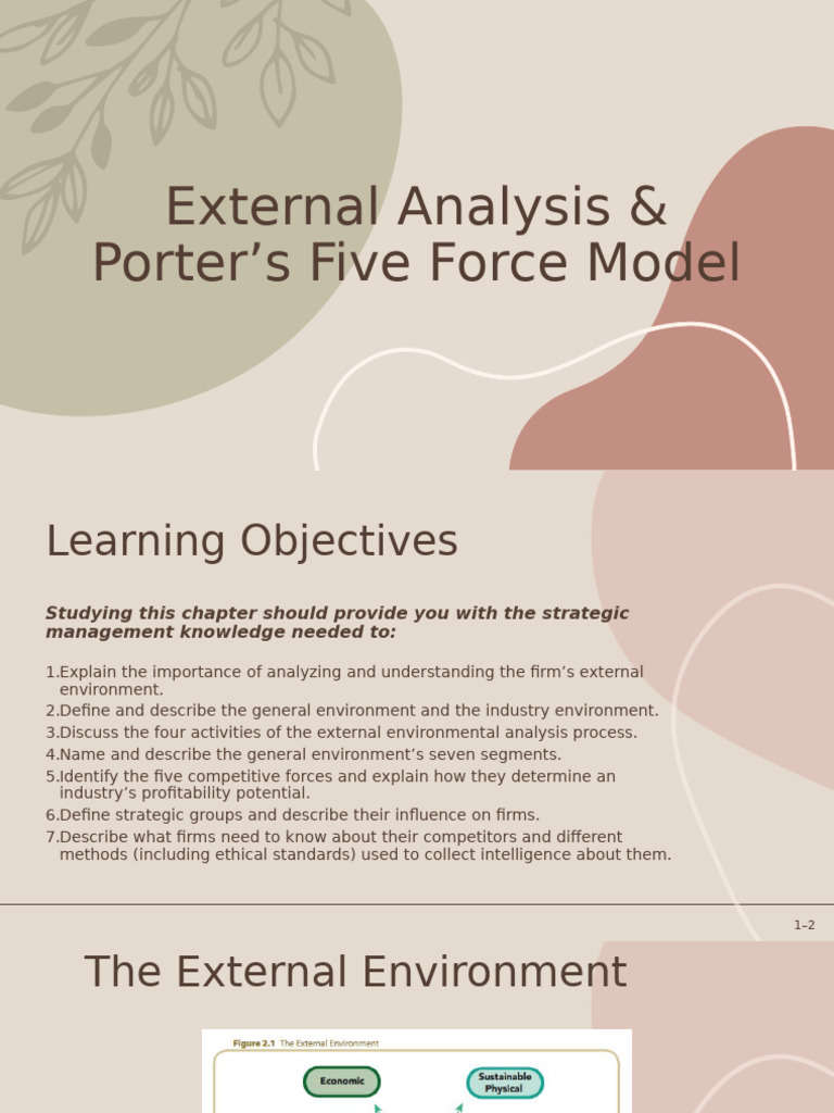 External Analysis & Porter’s Five Forces | PDF | Economies | Business ...