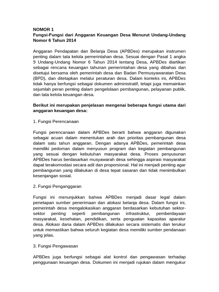 Tugas Administrasi Pemerintahan Desa | PDF