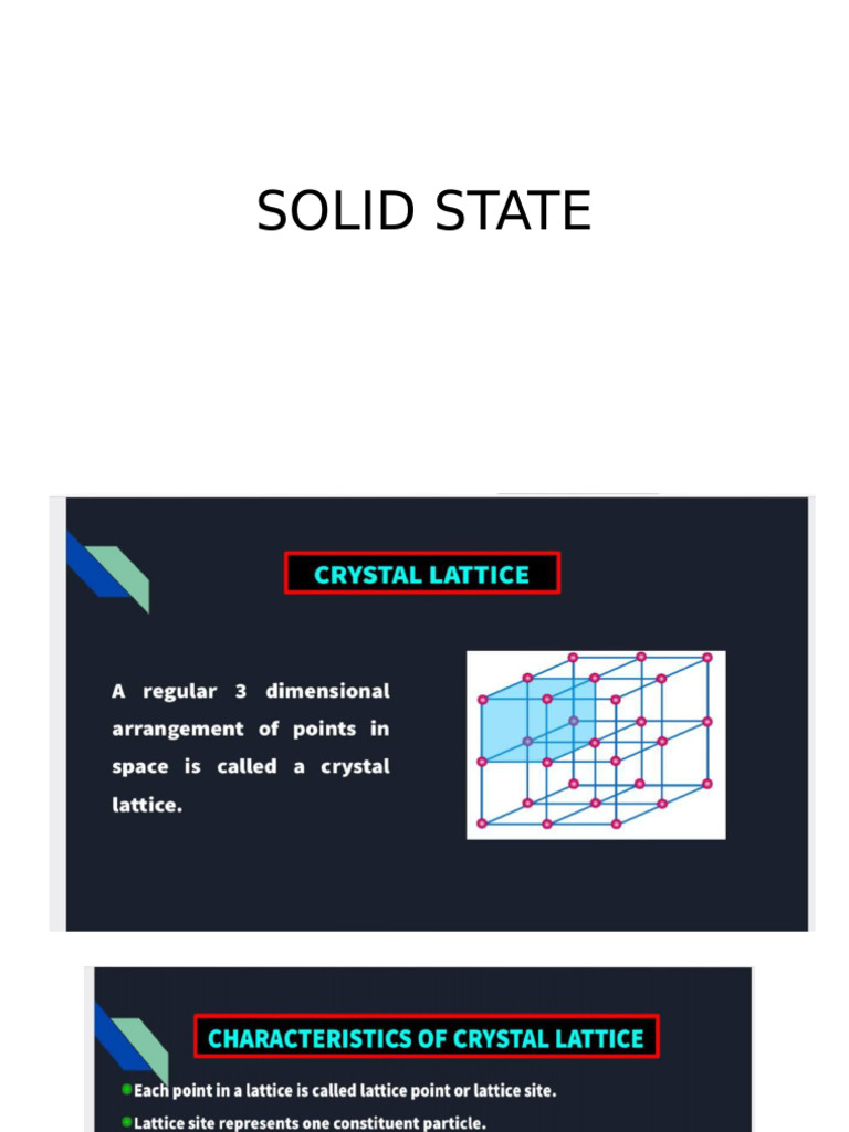 Solid State Chpt 1 (1) | PDF