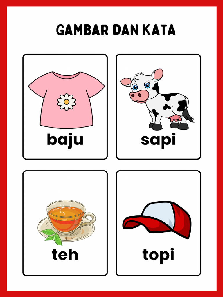 PW095 - Worksheet Membaca (TK) | PDF