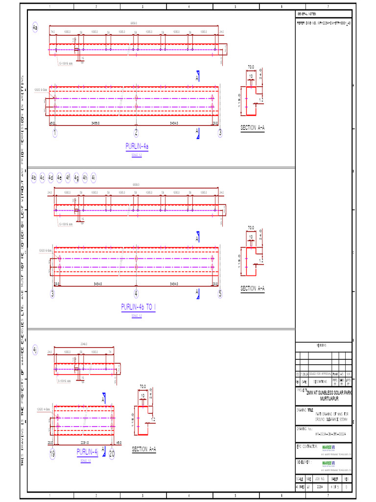Purlin Specifications for Solar Park | PDF