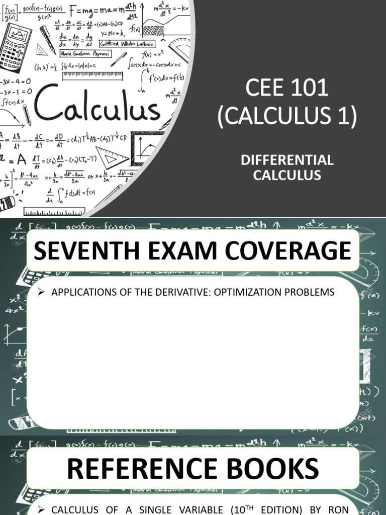 12-CEE-101-CALCULUS-1-MAXIMA-MINIMA_FINAL | PDF | Mathematical Optimization | Calculus