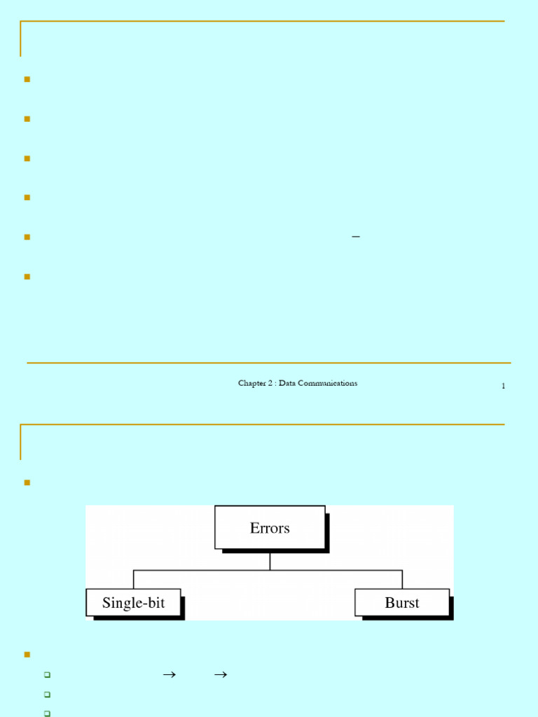 Chapter 2 - DataComm - Part5 | PDF | Error Detection And Correction | Telecommunications