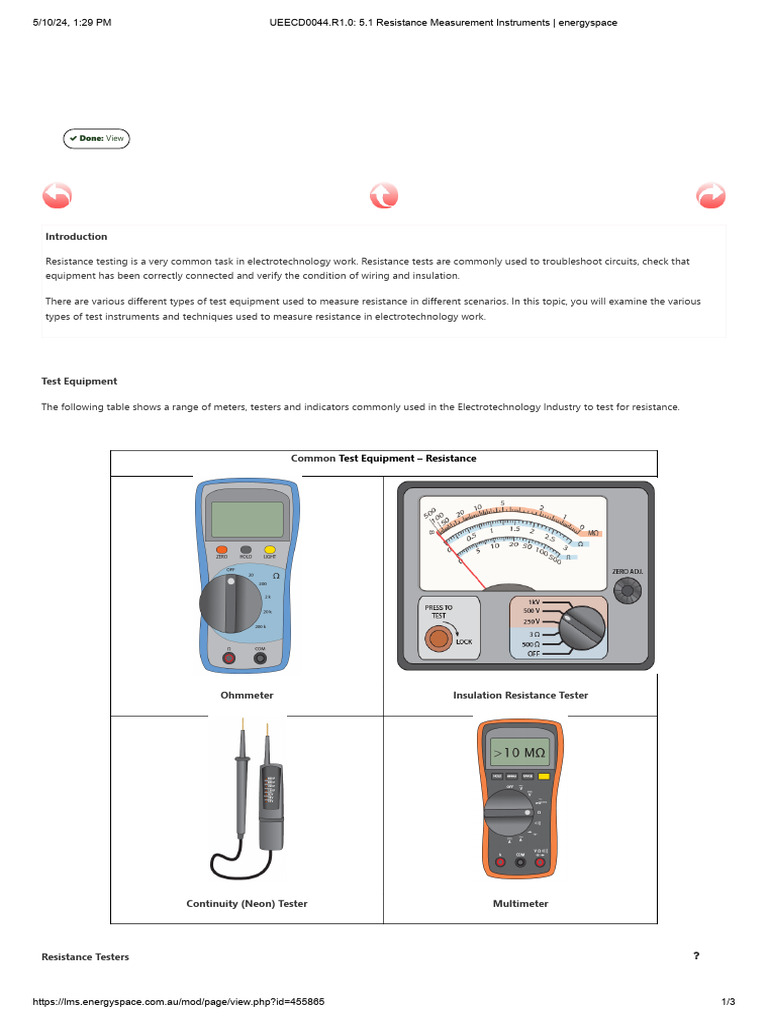 UEECD0044.R1.0 - 5.1 Resistance Measurement Instruments - Energyspace ...