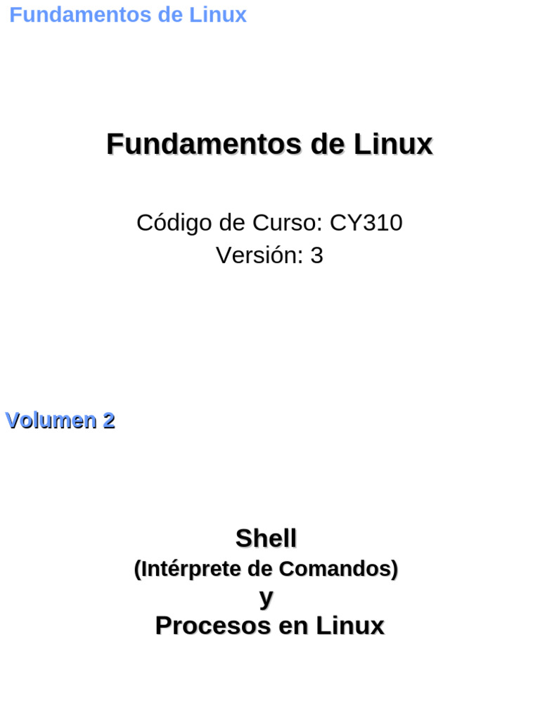 Fundamentos del Shell en Linux | PDF | Interfaz de línea de comando ...