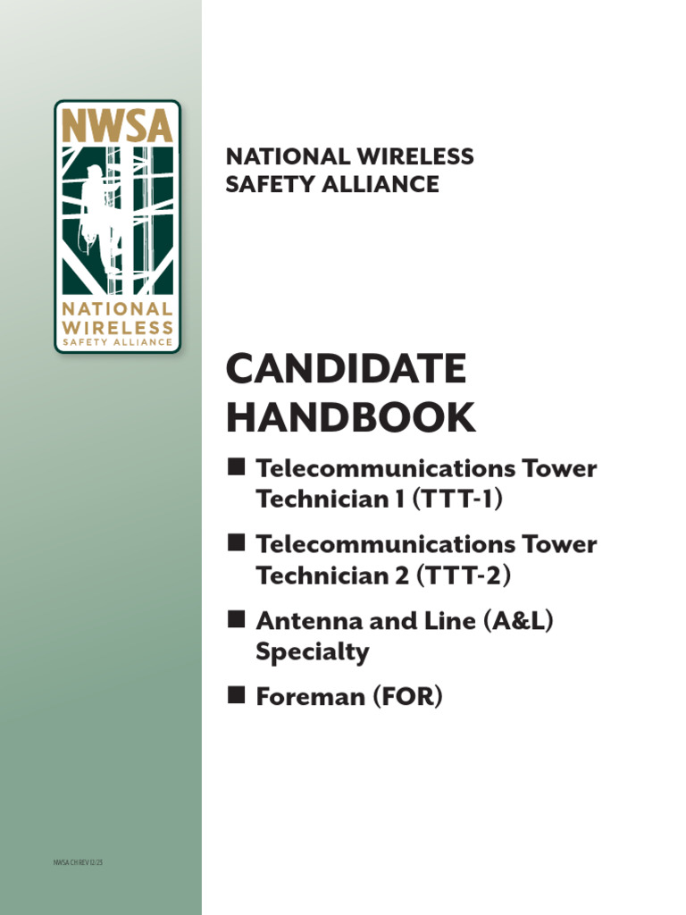 NWSA Candidate Handbook | PDF | Certification | Professional Certification