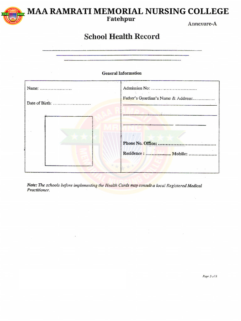 School Health Programe | PDF