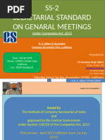 Secretarial Standard on General Meetings | PDF | Proxy Voting ...