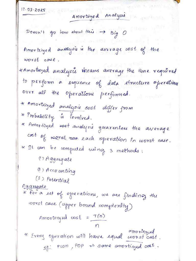 Amortized Analysis | PDF