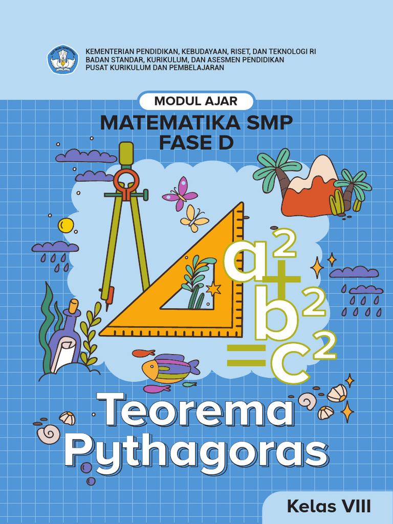 Modul Ajar Matematika - Teorema Pythagoras - Fase D - DEWwxBOJ91 | PDF