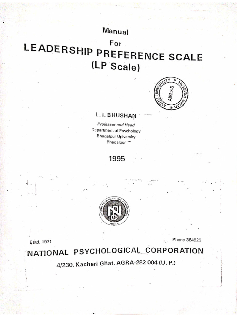 LP Scale Manual | PDF