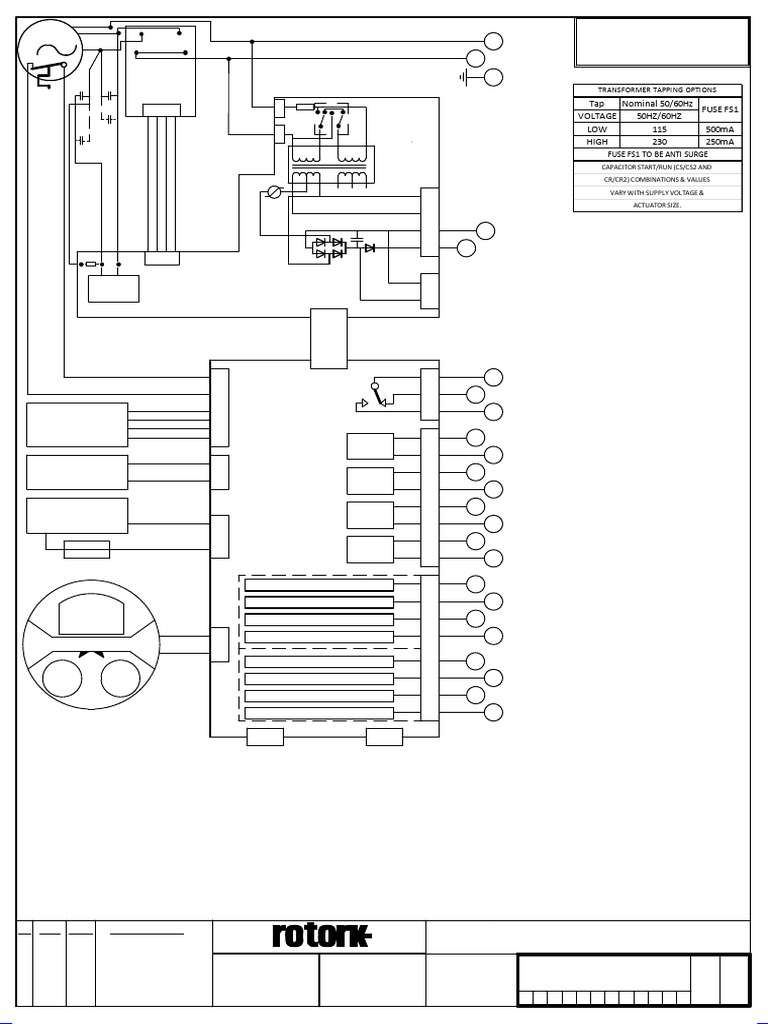 Rotork MOV Wiring Diagram 120VAC | PDF | Switch | Fuse (Electrical)