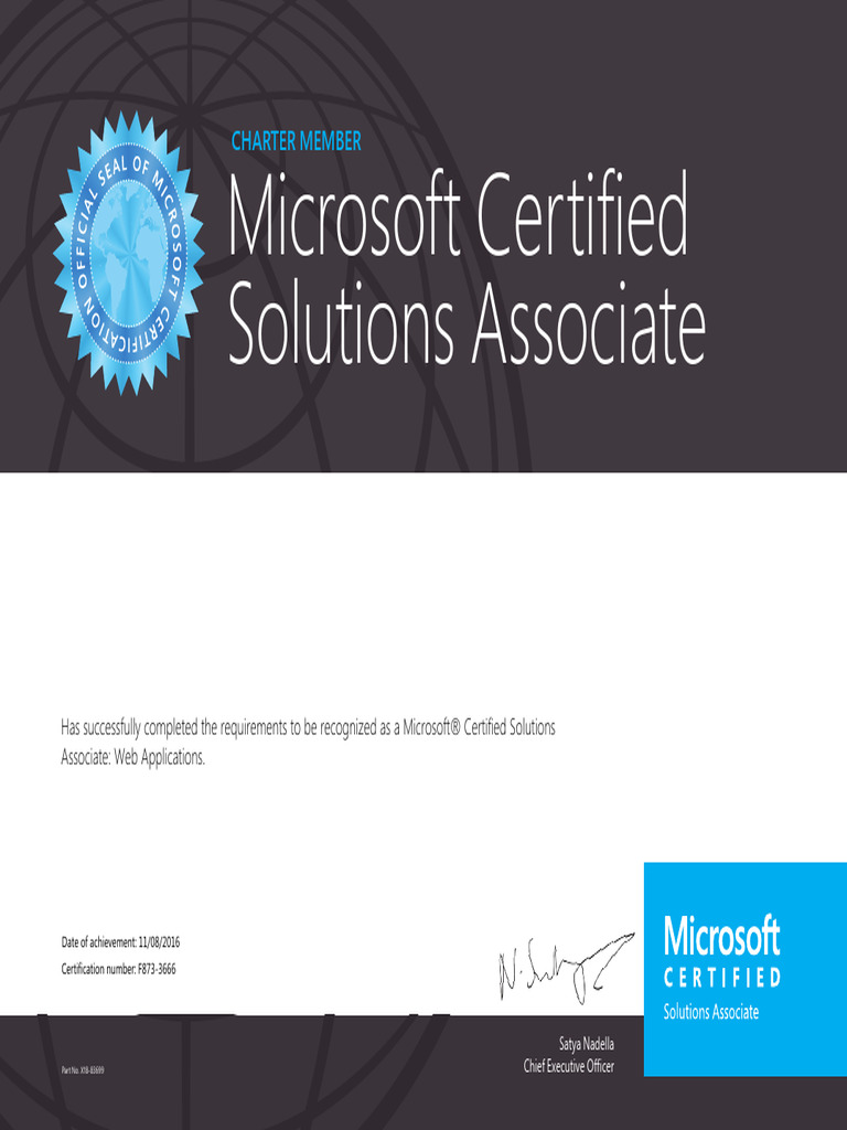 MS Certified Solutions Associate Web Applications | PDF