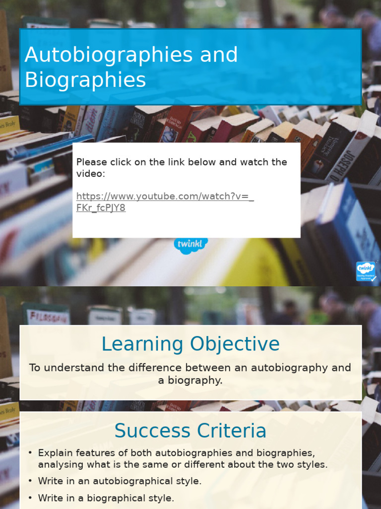 Auto Biography and Biography | PDF | Biography | Autobiographies