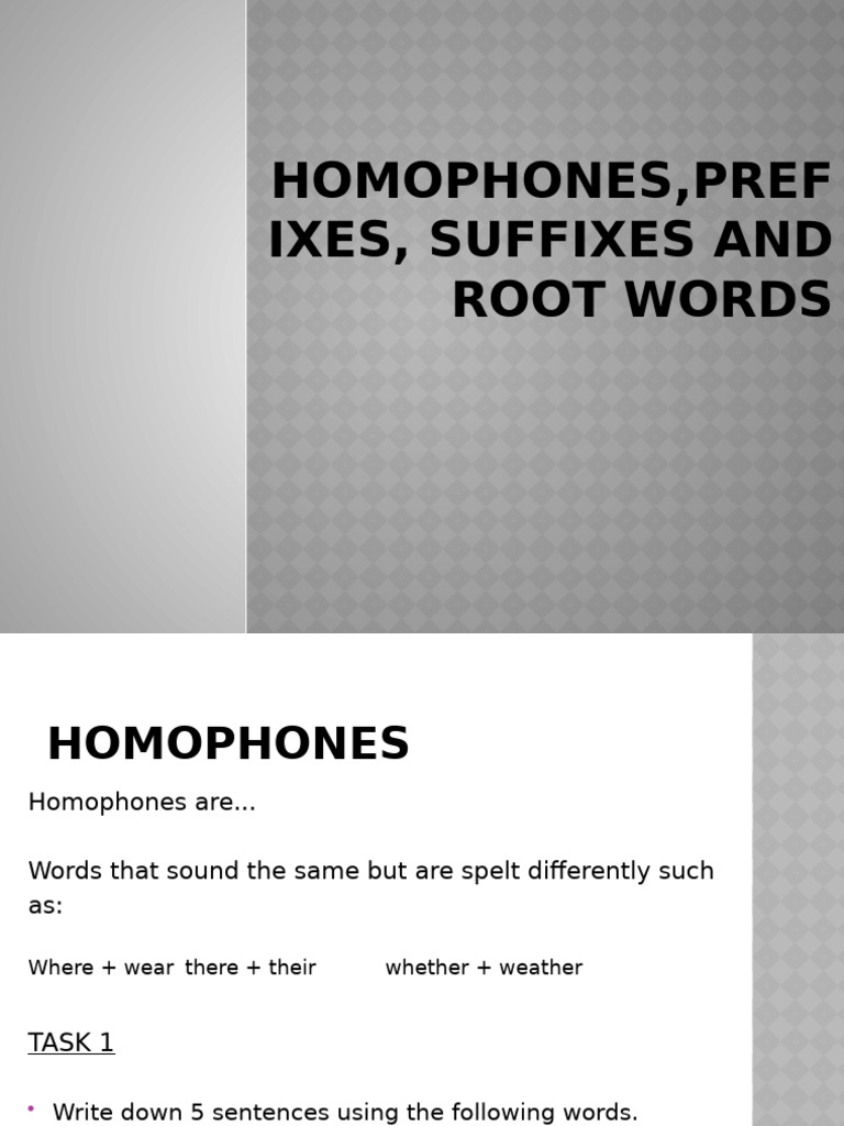Prefix Suffix Root Words | PDF | Word | Part Of Speech