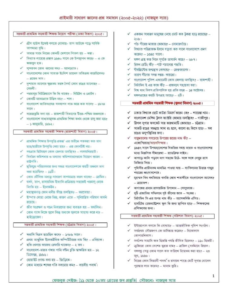 Primary All General Know | PDF