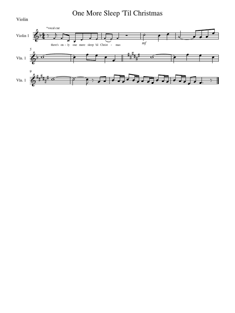 One More SLeep Violin Part | PDF