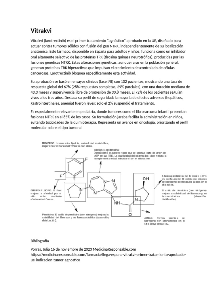 Vitrakvi: Tratamiento Agnóstico NTRK en España | PDF