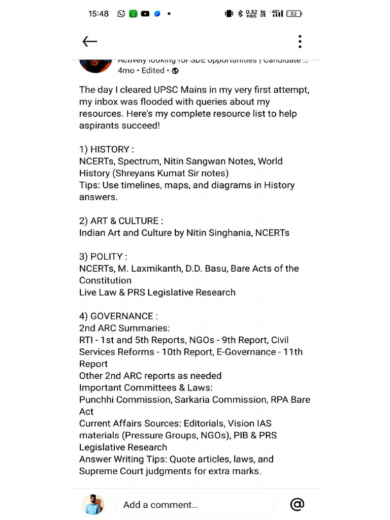 Upsc Book List | PDF