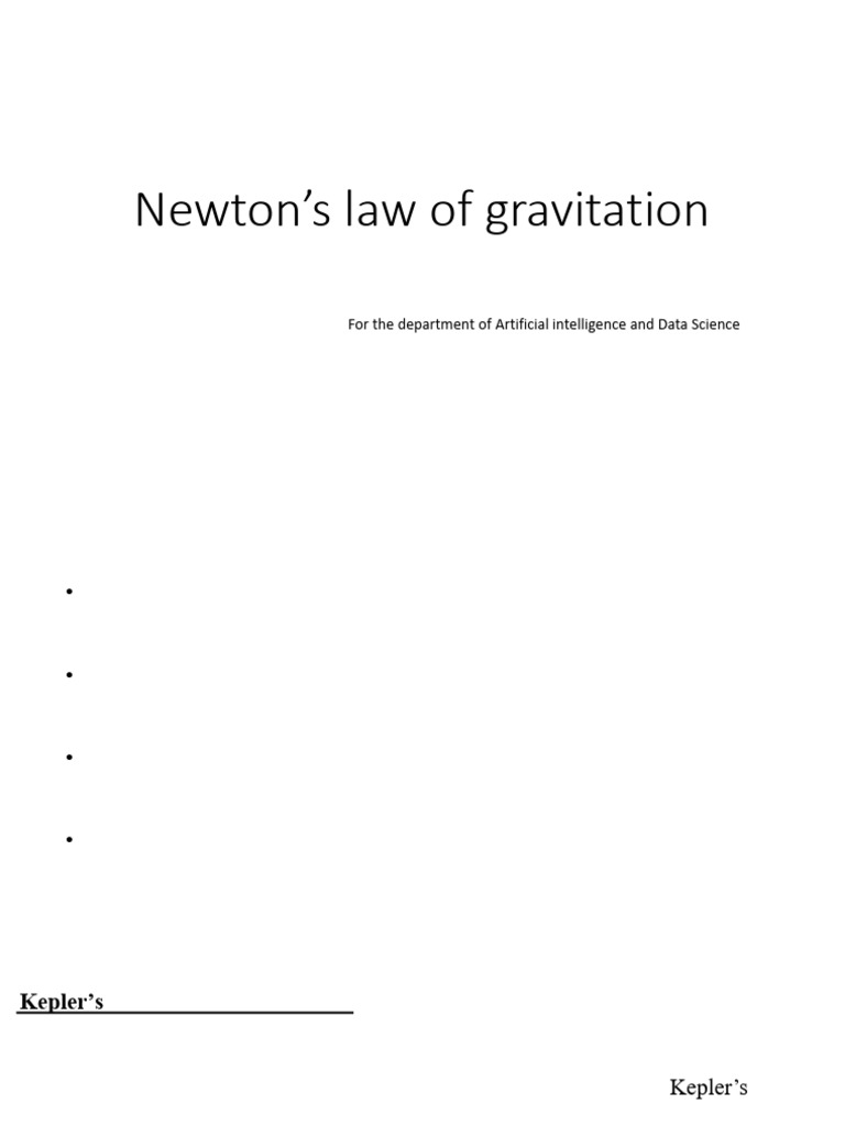 Newton's Law of Gravitation | PDF | Orbit | Gravity