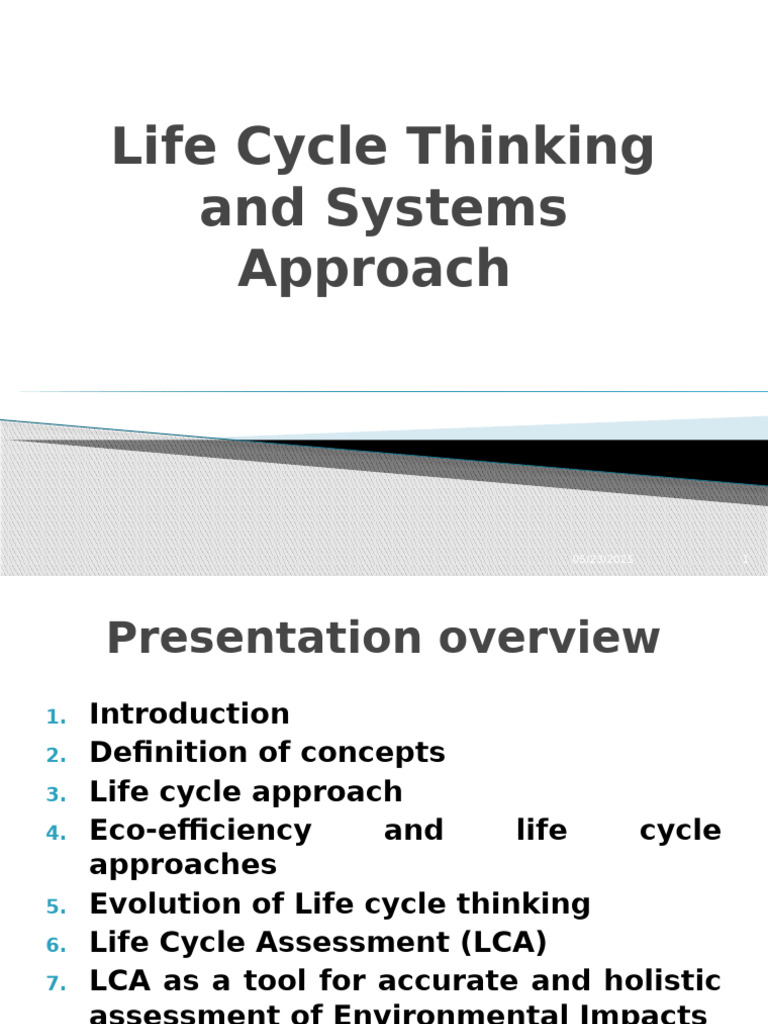 SPM 3 Life Cycle Thinking and Systems Approach | PDF | Life Cycle Assessment | Sustainable ...