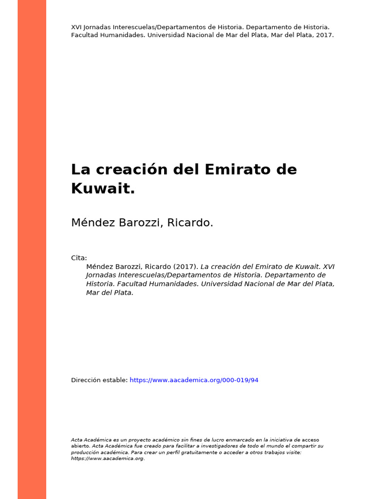 Orígenes del Emirato de Kuwait | PDF | Kuwait | Irak
