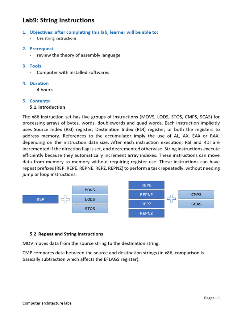 Lab2023 9 String Instructions | PDF | String (Computer Science) | Computing