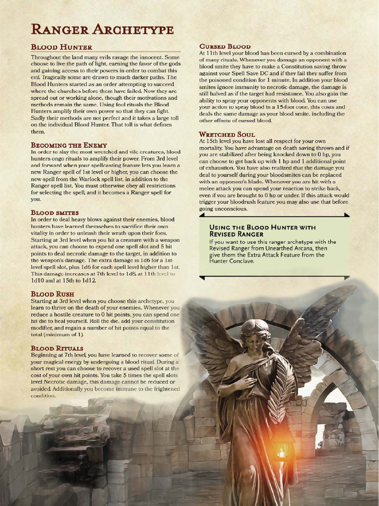 948050-Ranger Blood Hunter Art PDF | PDF