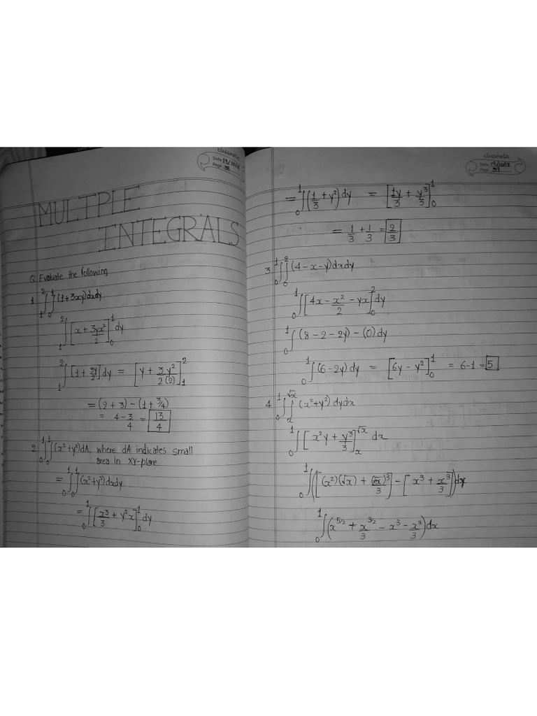 CH-6 - Multiple Integrals - Part-1 | PDF