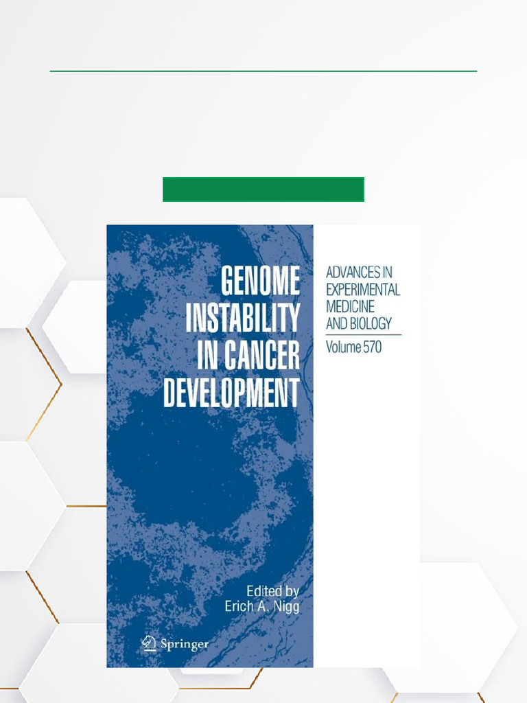 Genome Instability in Cancer Development 1st Edition Full Version ...