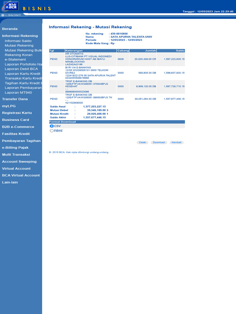 BCA - Cash Management System | PDF