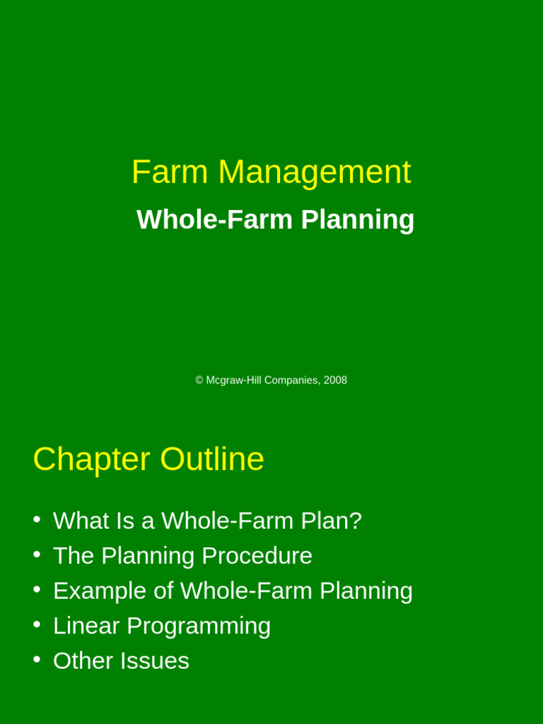 Whole-Farm Planning and Budgeting Guide | PDF | Farms | Expense