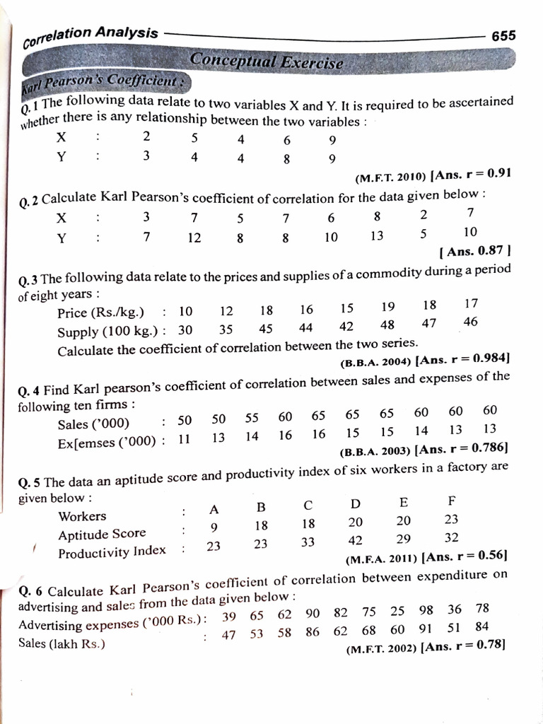 Correlation Practice Questions | PDF | Data Analysis | Multivariate Statistics