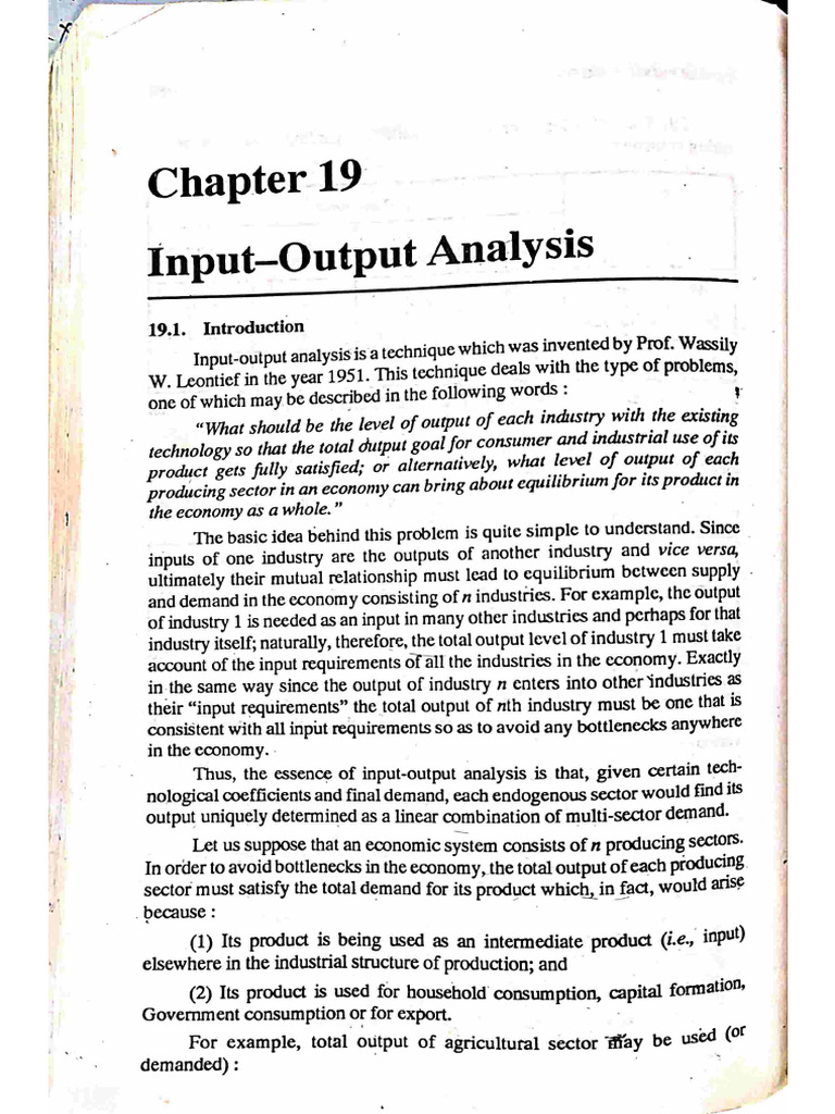 Input-Output Analysis - Compressed | PDF