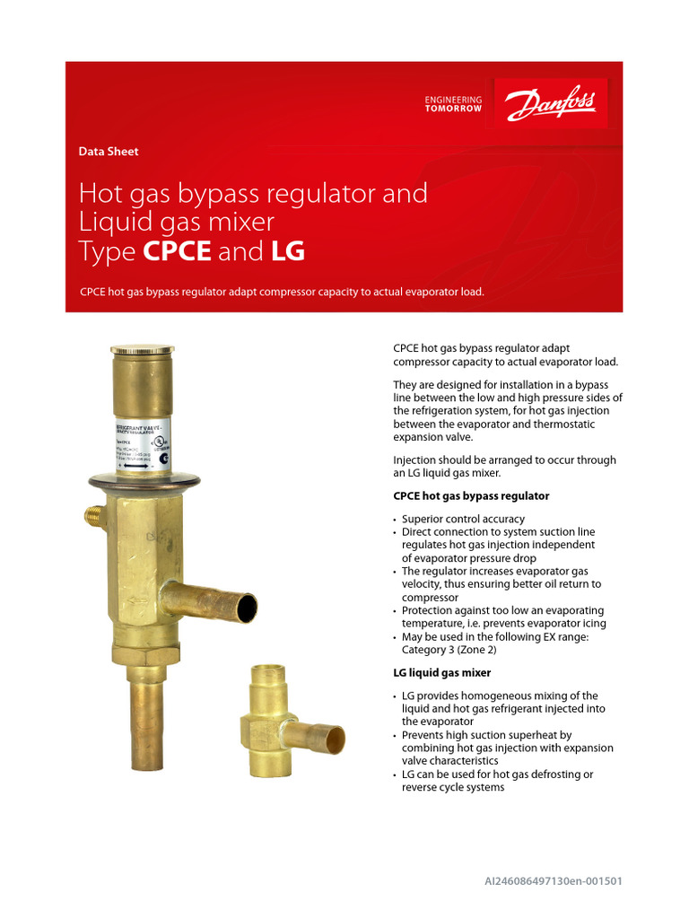 Danfoss Varmgas by Pass Regulator CPCE LG TDS ENG V2105 | PDF ...