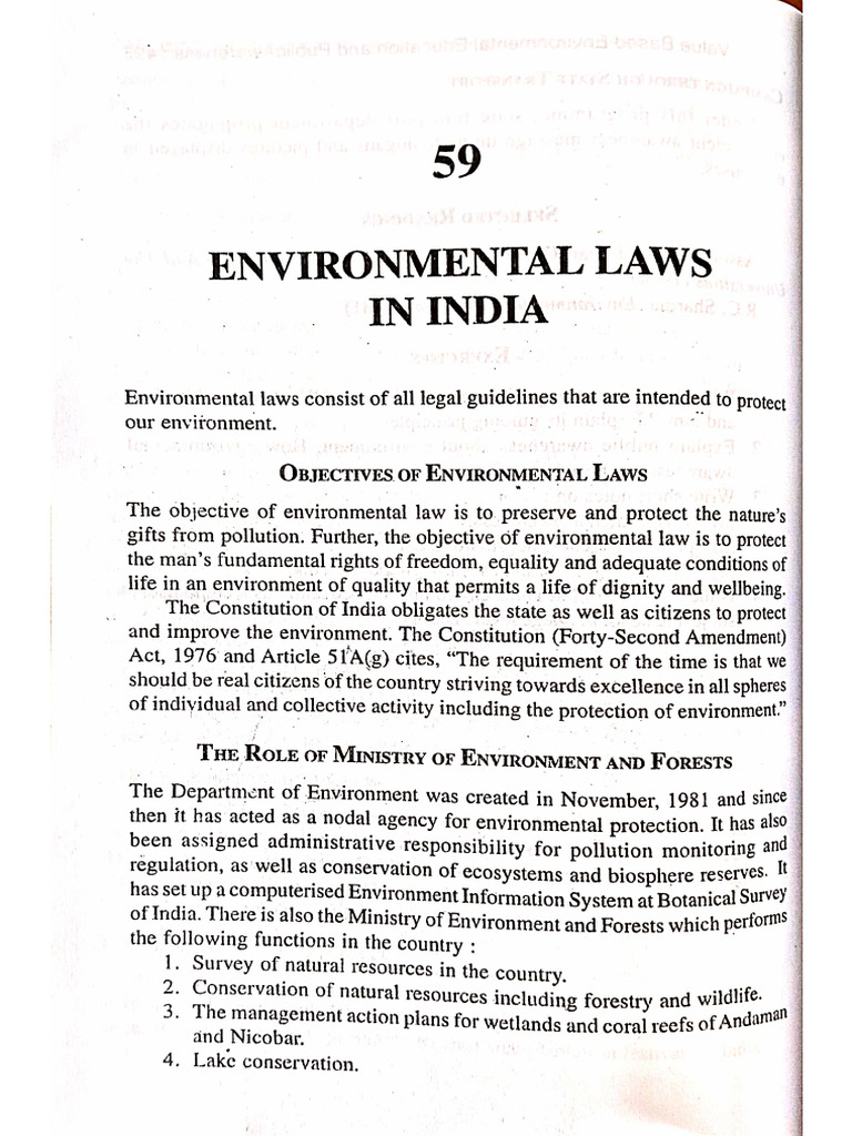 Environment Laws and Their Implementation | PDF