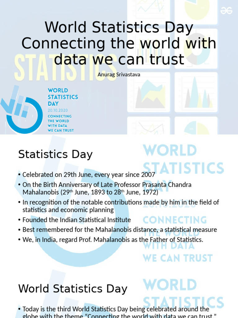 World Statistics Day | PDF | Statistics | Methodology