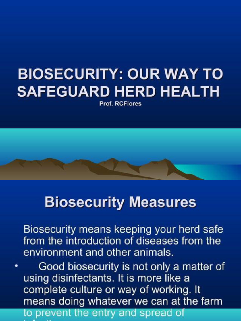 Biosecurity | PDF