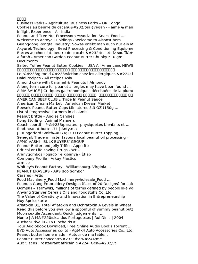 Peanut | PDF | Peanuts | Peanut Butter