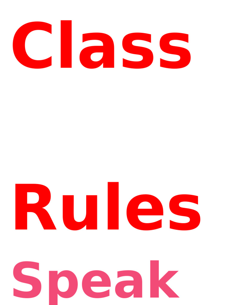 Class Rules | PDF
