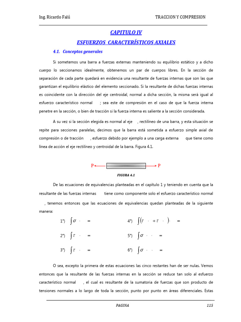 CAPITULO 4 Esfuerzos axiales | PDF | Elasticidad (Física) | Estrés (Mecánica)
