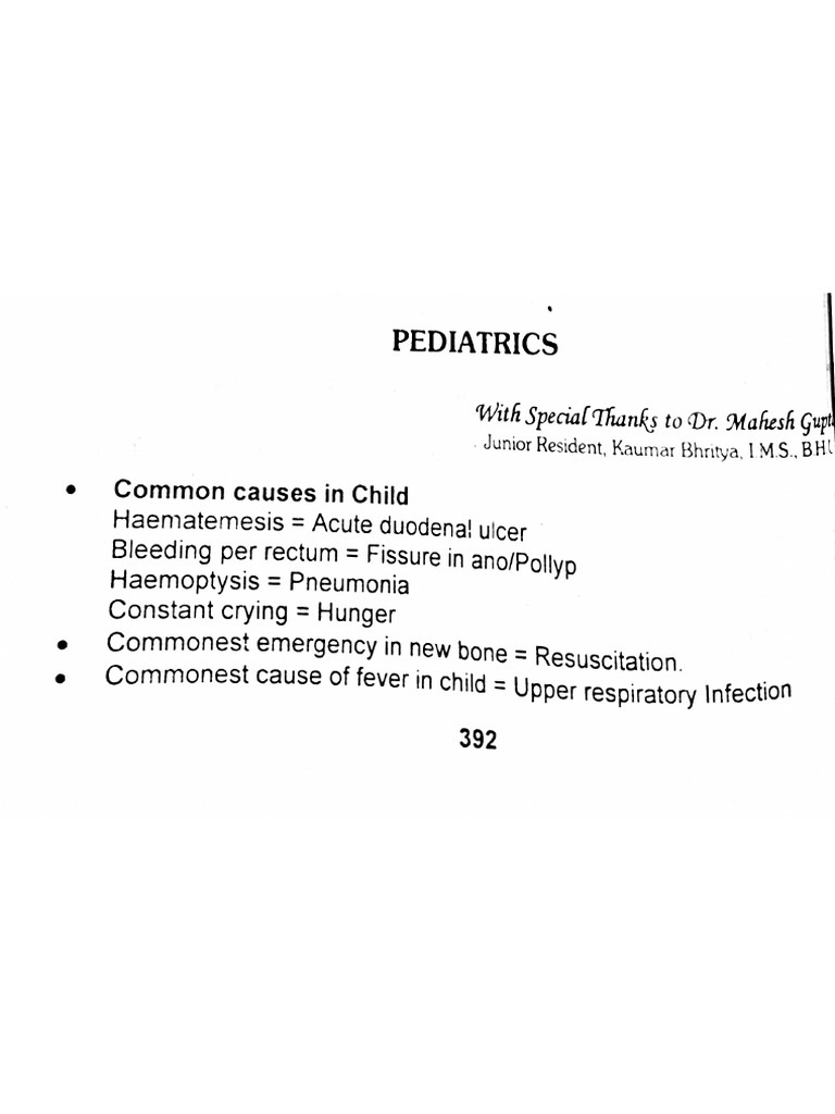 Parik Paediatric Notes | PDF