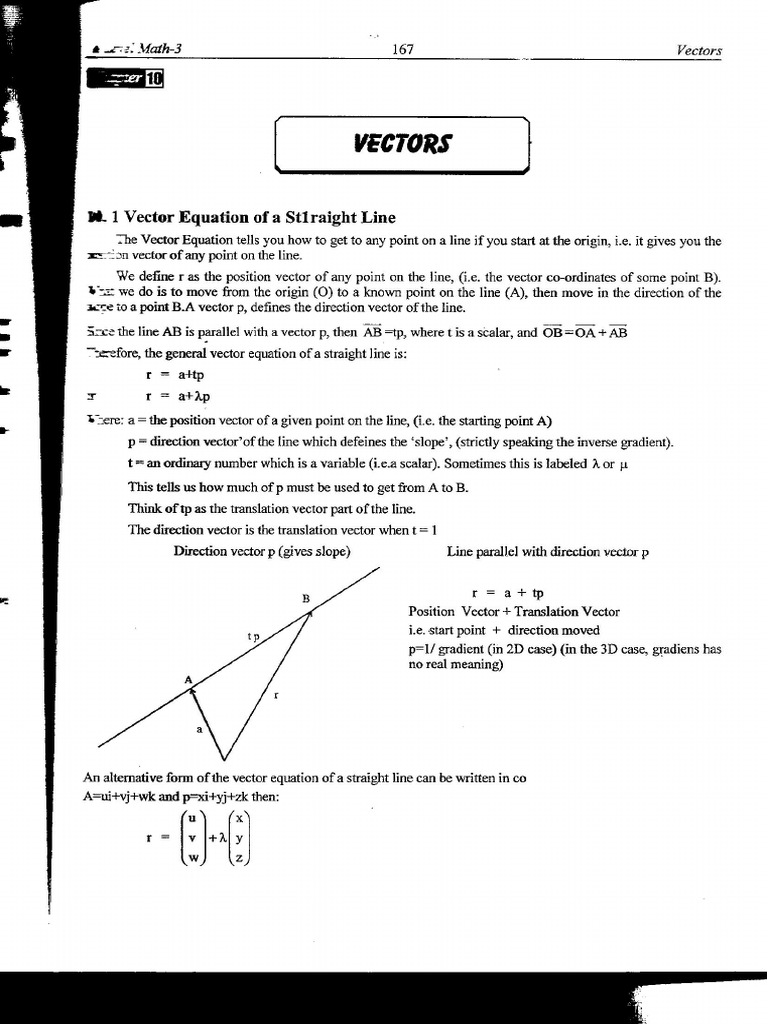 Math P3 Chapter 7 Vector | PDF
