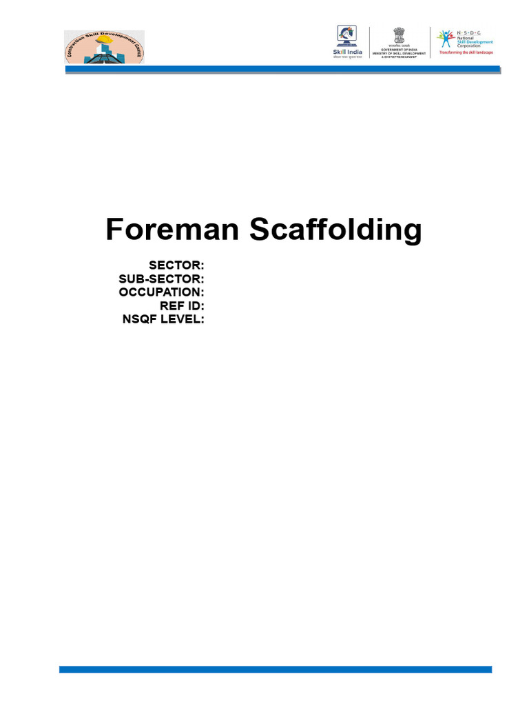 New Model Curriculum Foreman Scaffolding | PDF | Scaffolding | Nut ...