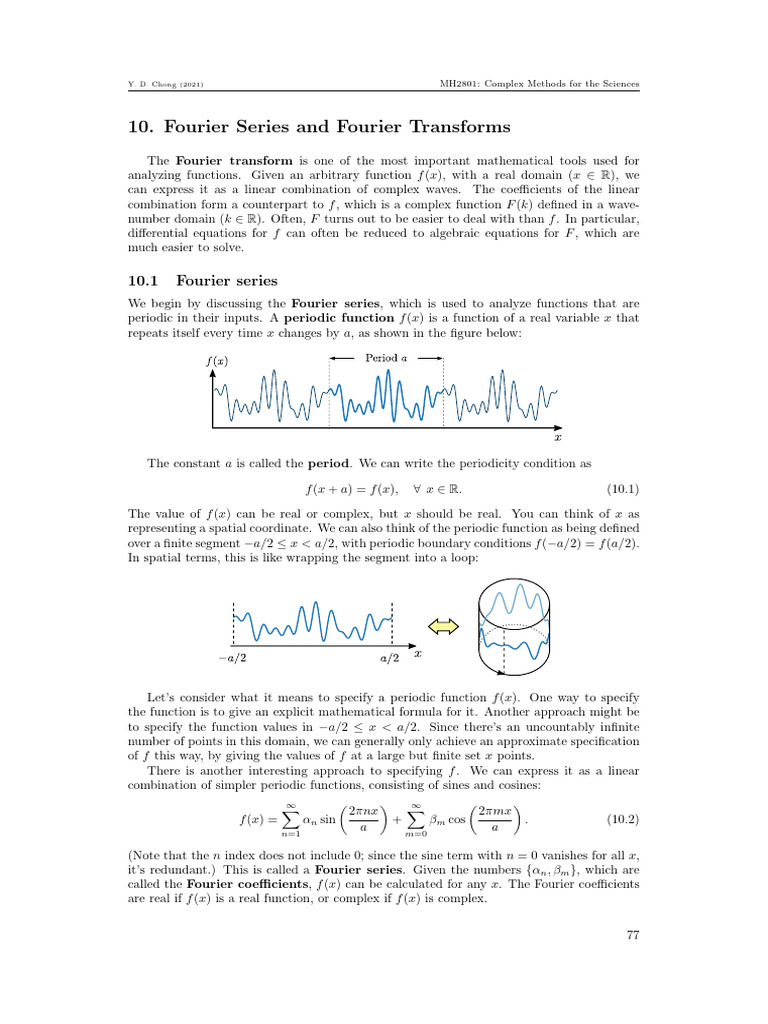 10 Fourier Transform | PDF | Fourier Transform | Fourier Series